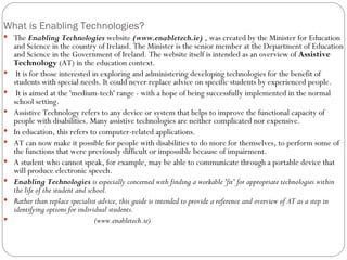 Enabling technologies Case Study | PPT | IT and Internet Support | Internet
