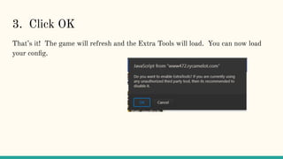 Enabling the in game extra tools | PDF | Computing | Technology & Computing