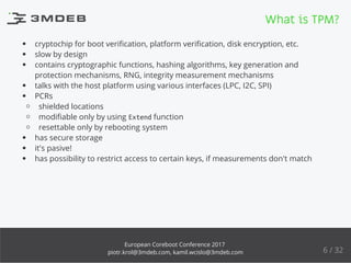 Enabling TPM 2.0 on coreboot based devices | PDF