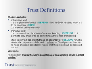 Enabling Trust Online | PPT | Business | Business and Finance