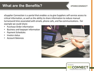 Enabling vendor self service reconnect 16 my | PPT