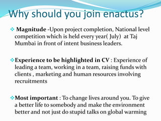 Enactus-Maitreyi presentation | PPTX