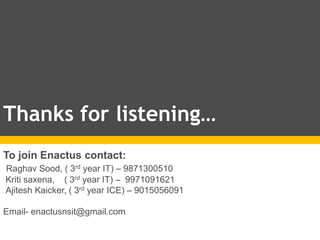 Enactus presentation revised | PPTX