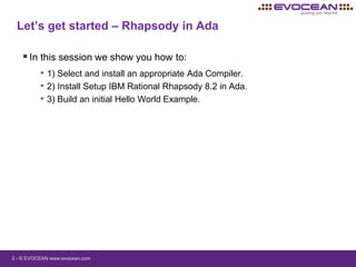 Getting started with IBM Rational Rhapsody in Ada | PPT