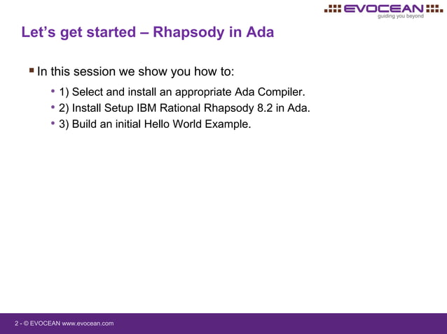 Getting started with IBM Rational Rhapsody in Ada | PPT