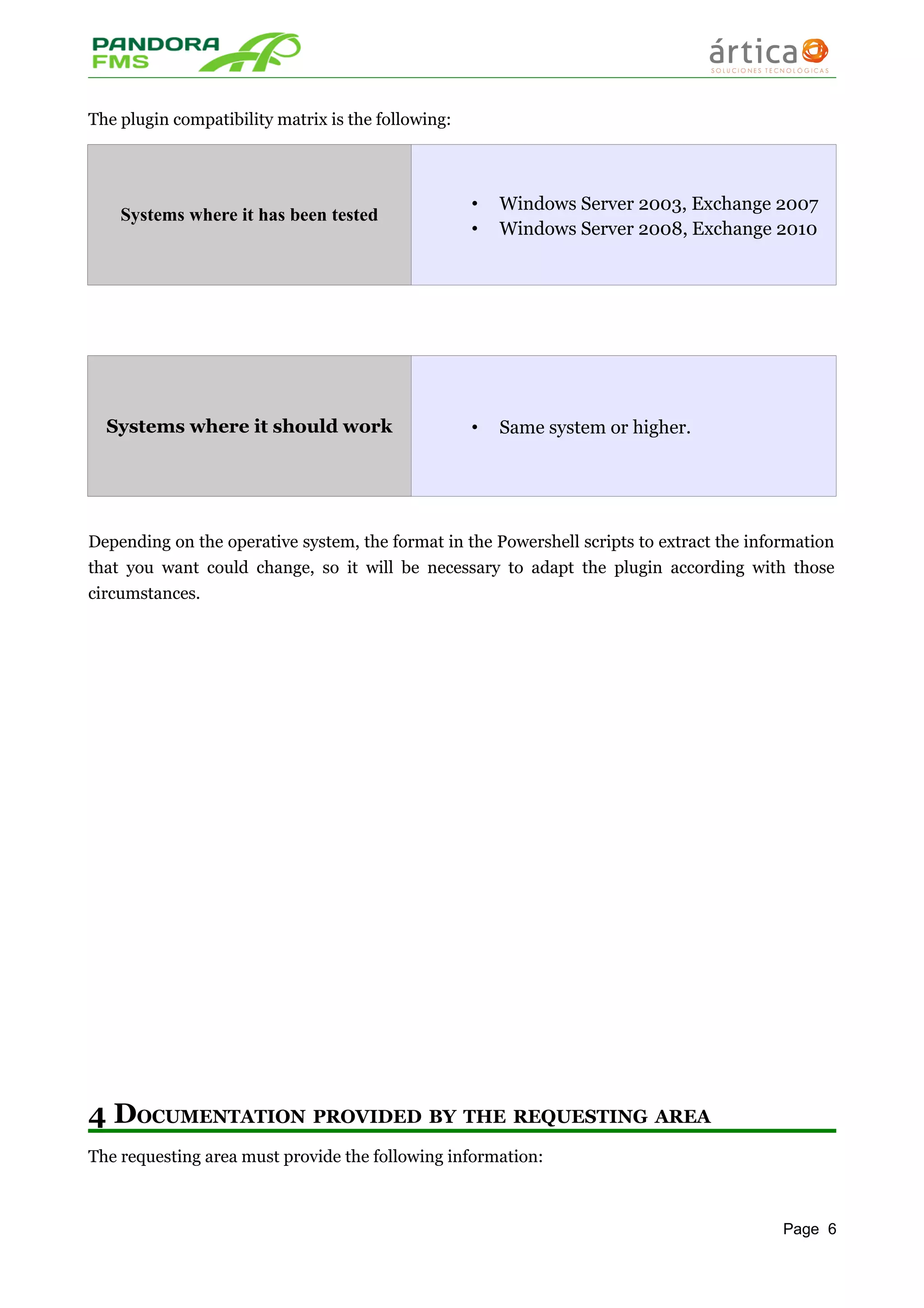 Pandora FMS: Exchange Enterprise plugin | PDF
