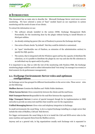 Pandora FMS: Exchange Enterprise plugin | PDF