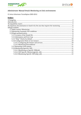 Pandora FMS: Oracle Enterprise Plugin | PDF
