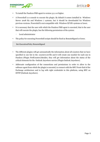 Pandora FMS: Outlook Anywhere Plugin | PDF