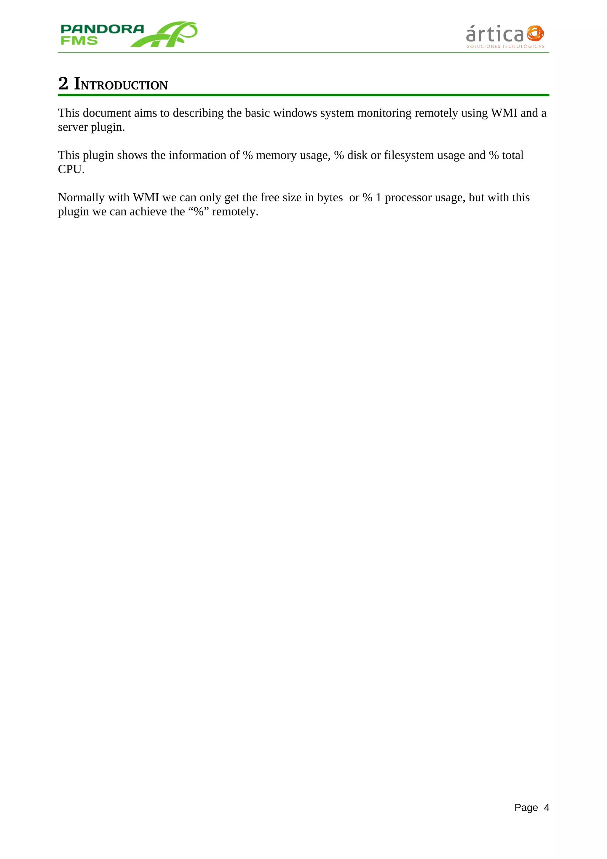 Pandora FMS: WMI Basic Monitoring | PDF