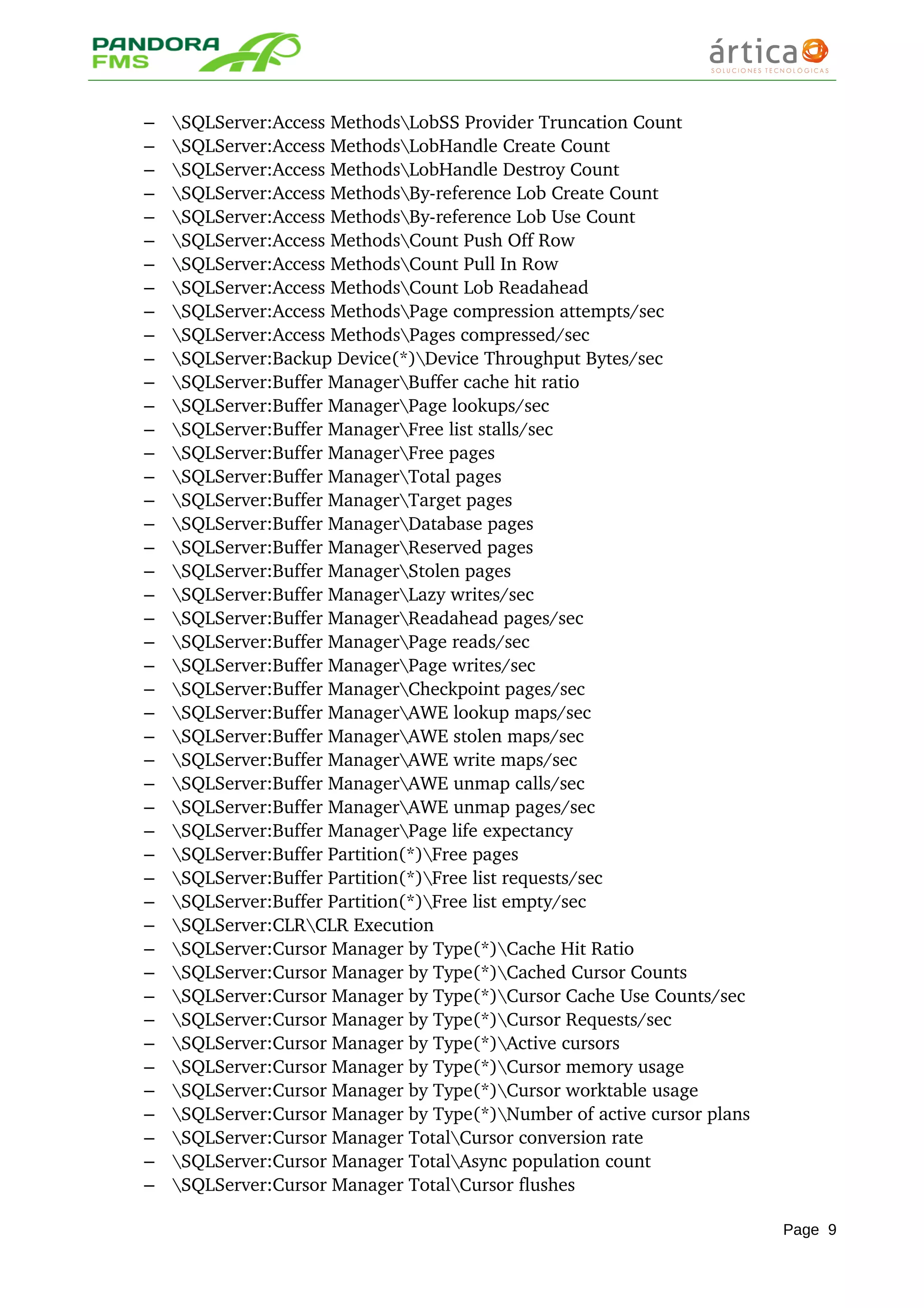 Pandora FMS: SQL Enterprise PIugin | PDF