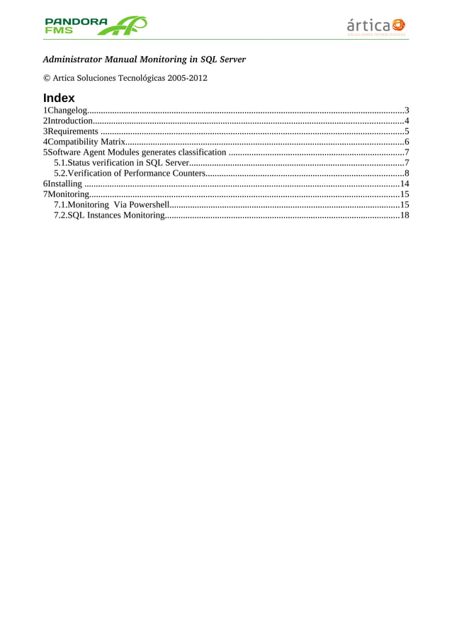 Pandora FMS: SQL Enterprise PIugin | PDF