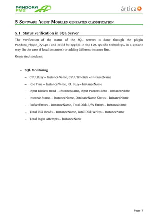 Pandora FMS: SQL Enterprise PIugin | PDF