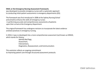 ENAF Group Report emergency nursing assessment | PPT