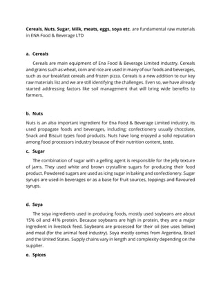 Ena food & beverage limited | PDF