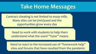 Contract Cheating and Unauthorised Homework Assistance through Reddit ...