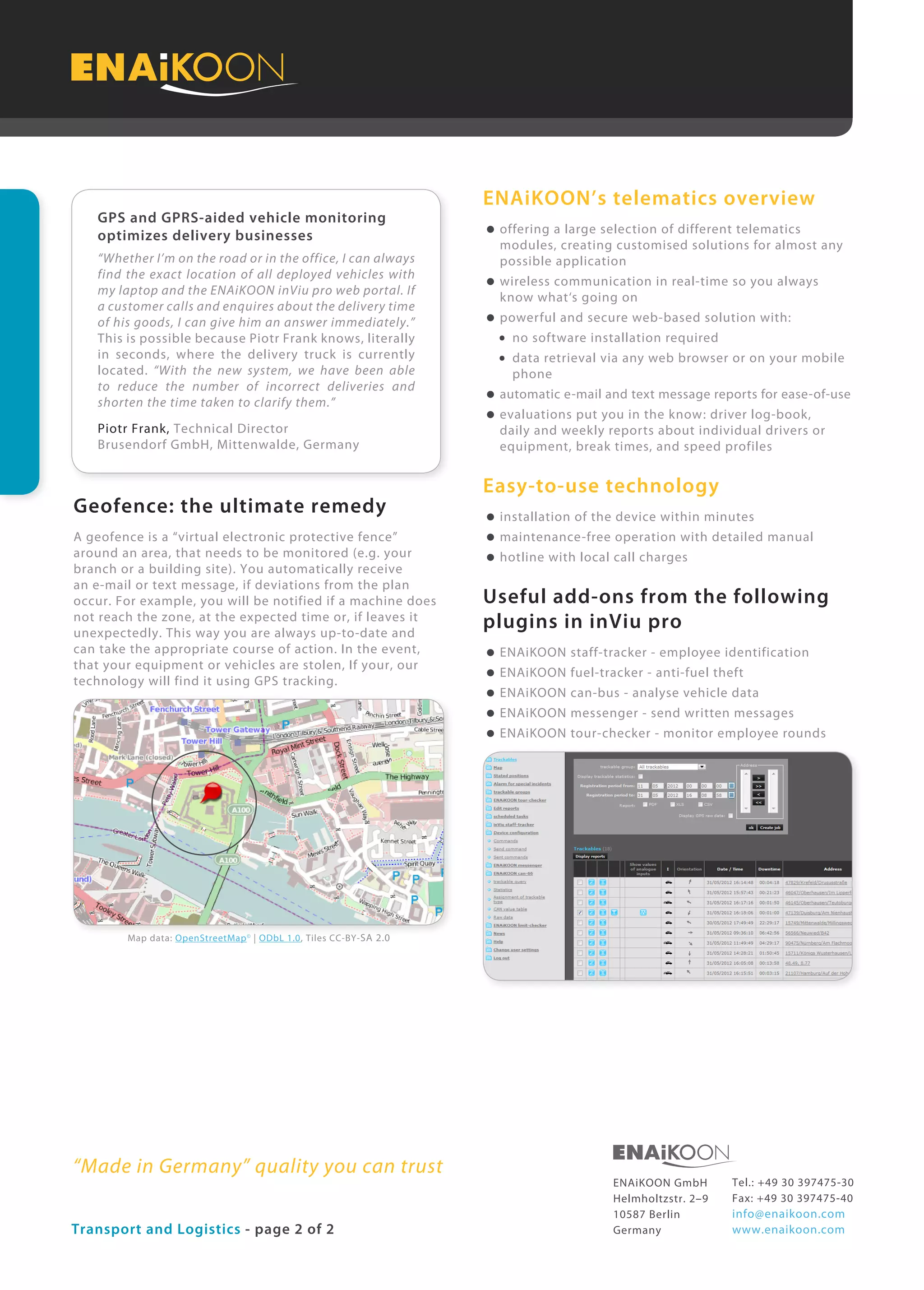Transport and Logistics: Cost reduction through vehicle tracking | PDF