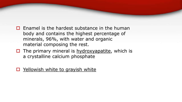Structures of Teeth Enamel Dentin Pulp | PPTX | Dental Health | Diseases and Conditions
