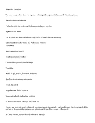 Enamel Cast Iron Square Grill Skillet Mastery Meets Modern Design.docx