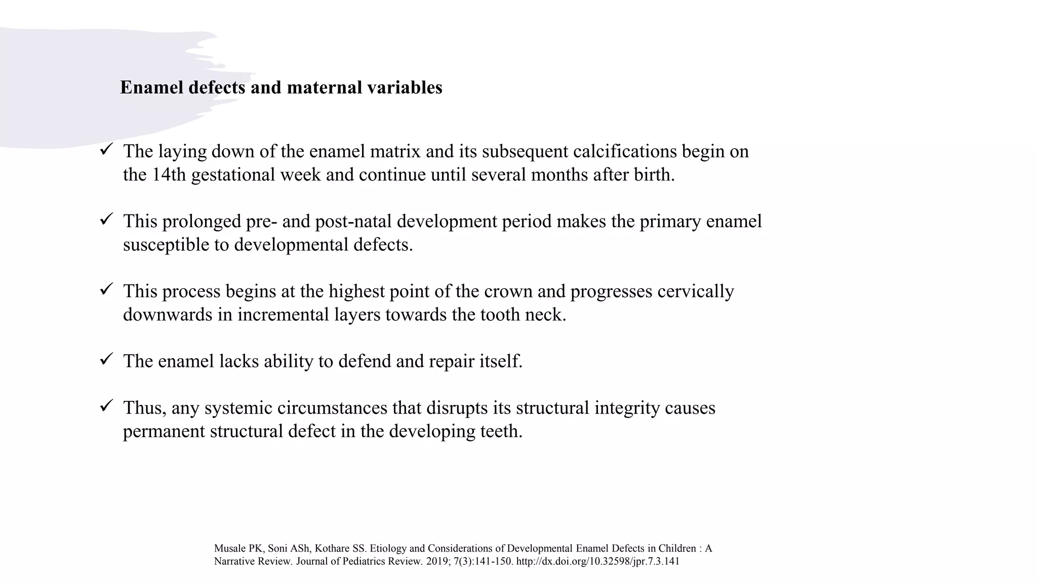 Enamel defects | PDF