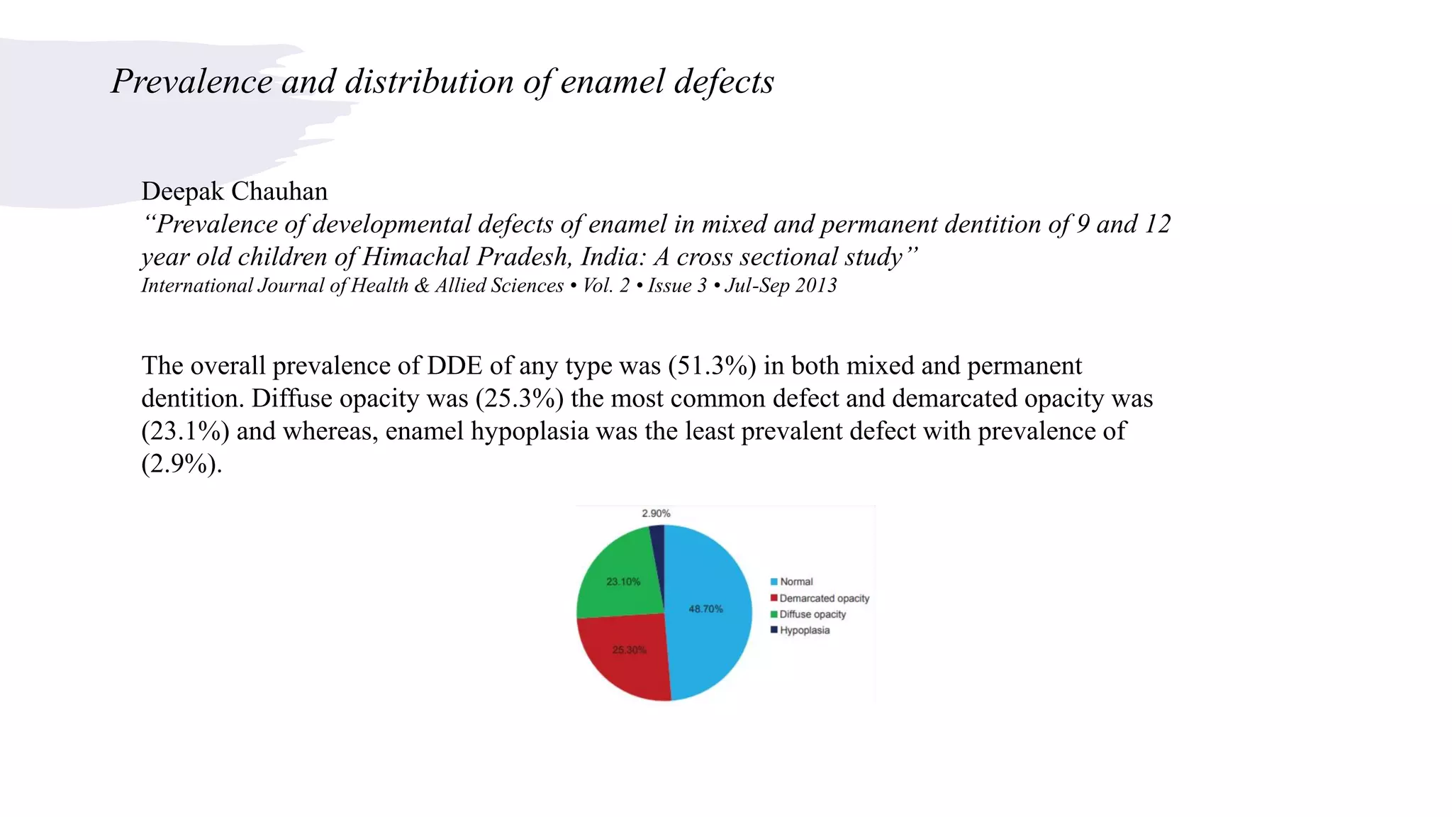 Enamel defects | PDF