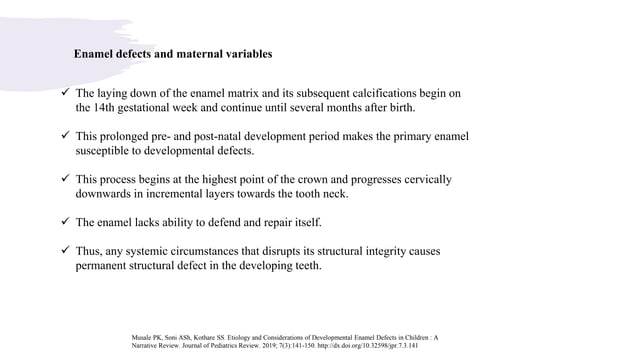 Enamel defects | PDF