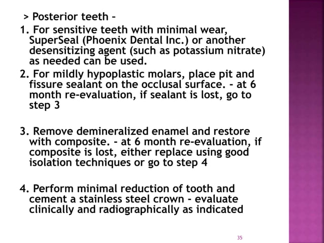 Enamel hypoplasia ppt | PPTX | Dental Health | Diseases and Conditions
