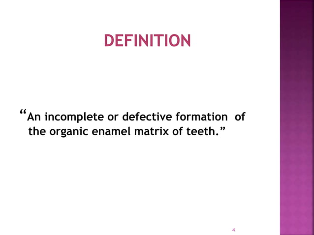 Enamel hypoplasia ppt | PPTX | Dental Health | Diseases and Conditions