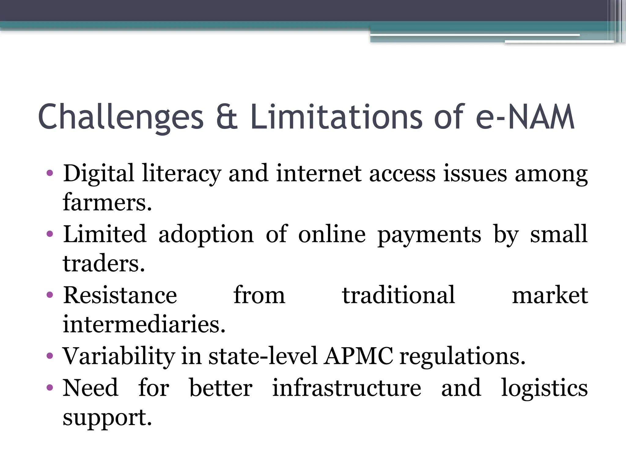e-NAM: Transforming Agricultural Markets in India | PPTX