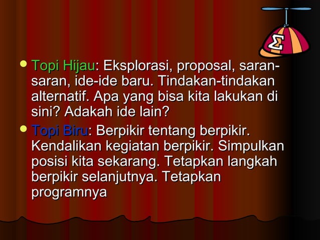 Enam topi berpikir | PPT