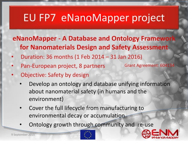 The eNanoMapper database for nanomaterial safety information: storage and query | PPT