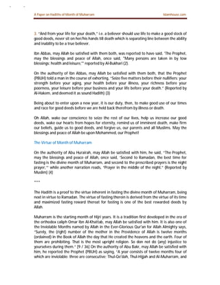 En a paper_on_hadiths_of_month_of_muharram | PDF