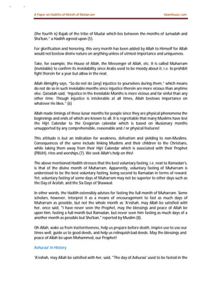 En a paper_on_hadiths_of_month_of_muharram | PDF
