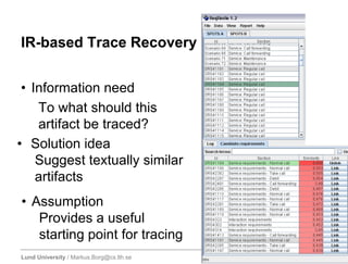 Findability through Traceability - A Realistic Application of Candidate Trace Links? | PPTX ...