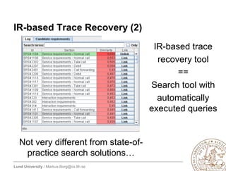 Findability through Traceability - A Realistic Application of Candidate Trace Links? | PPTX ...