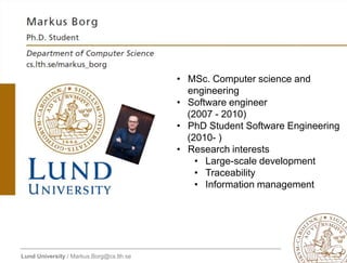 Findability through Traceability - A Realistic Application of Candidate Trace Links? | PPTX ...