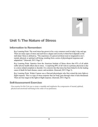 Unit 7 Assignment - Stress Management | DOC
