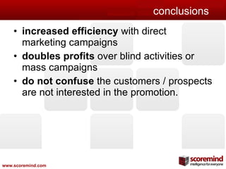 Direct Marketing campaign optimization using analtytics | PPT