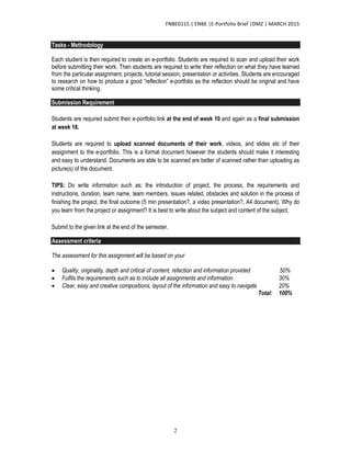 Enbe e portfolio brief | PDF