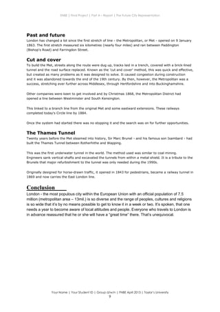 Enbe final project report | PDF