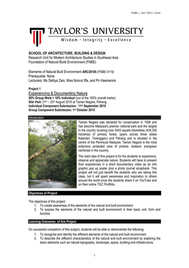 Enbe project one july 2015 (1) | PDF