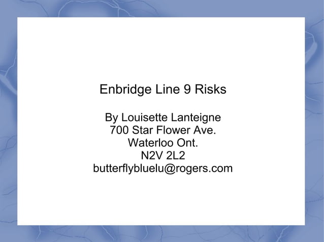 Enbridge line 9 earthquake risks | PPT | Civil Engineering Industry ...