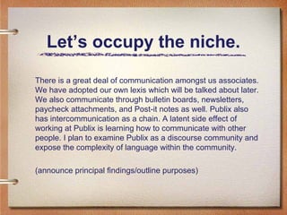 Enc1101 Drafting the Discourse Community Ethnography | PPT