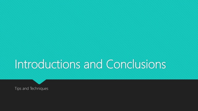 ENC 1101 Introductions and Conclusions(1).pptx | Education