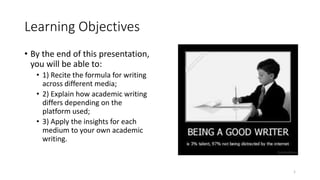 Academic Writing Across Different Media | PPTX