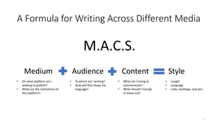Academic Writing Across Different Media | PPTX