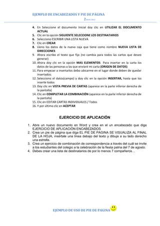 Encabezados y pie de página | DOCX