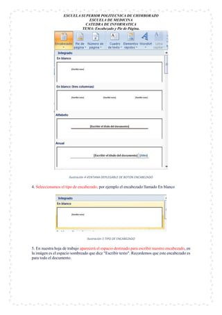 Encabezado y pie de pagina | PDF