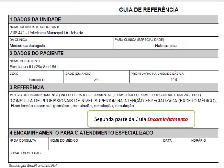 Guia De Encaminhamento Para Exame Mdico