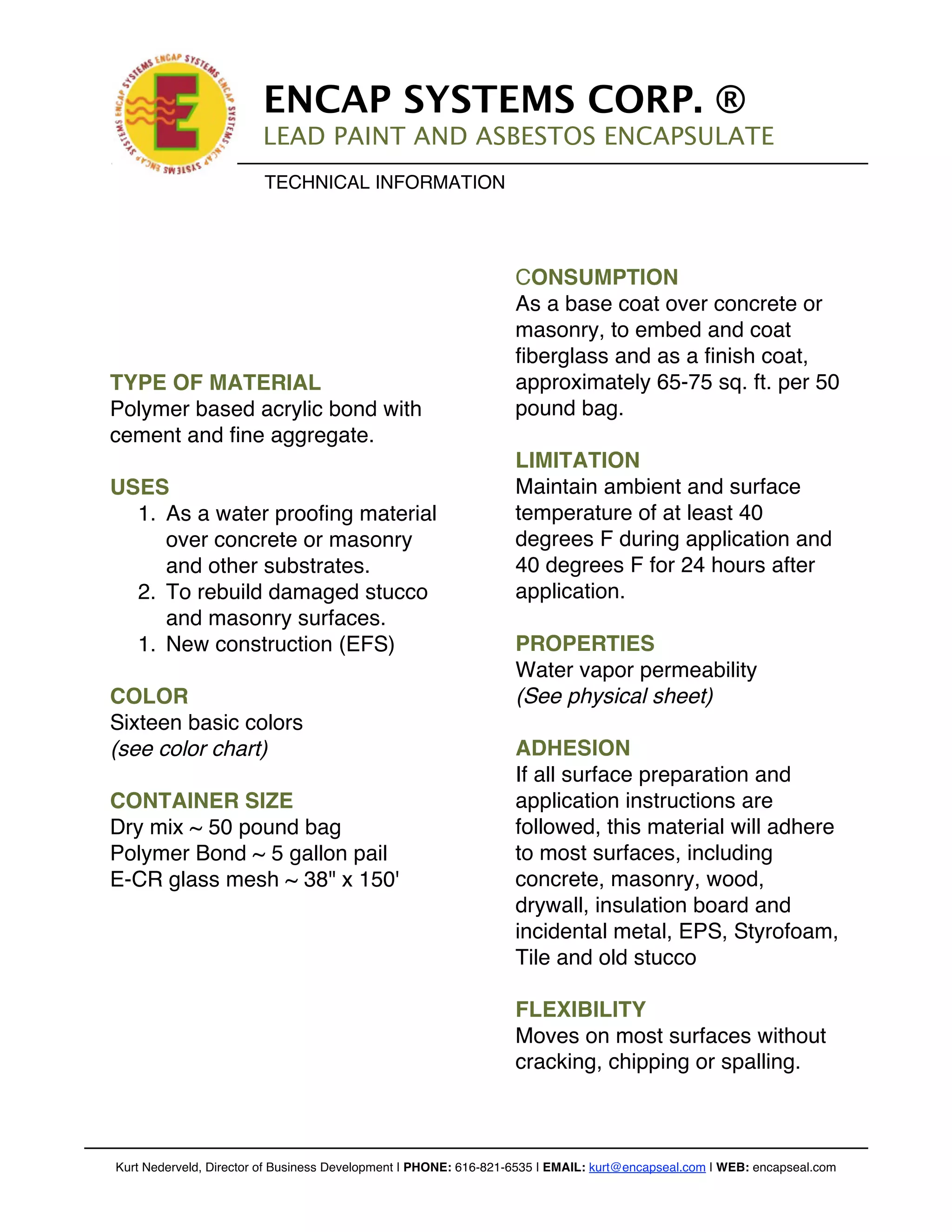 Encap asbestos lead | PDF